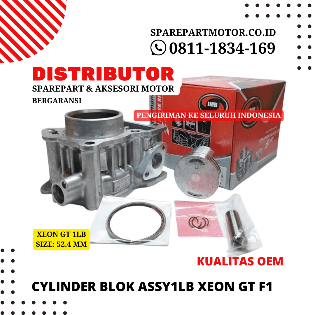 Cylinder Blok Assy 1LB Xeon GT F1 - Sparepart Motor
